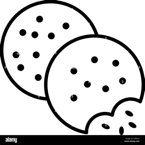 Cookies Outline Icon Food Vector Stock Vector Image And Art Alamy