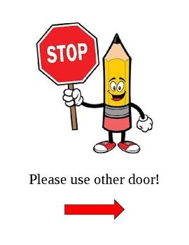Please Use Other Door Sign By Kristina Hartman Tpt