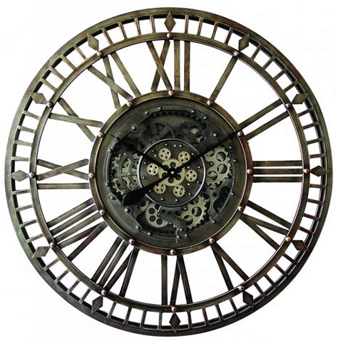 Horloge avec engrenages mobile 60 cm Meubles Style Décor