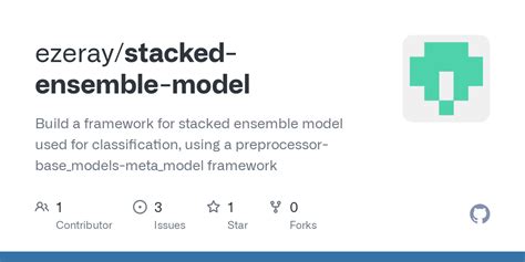 Github Ezeraystacked Ensemble Model Build A Framework For Stacked