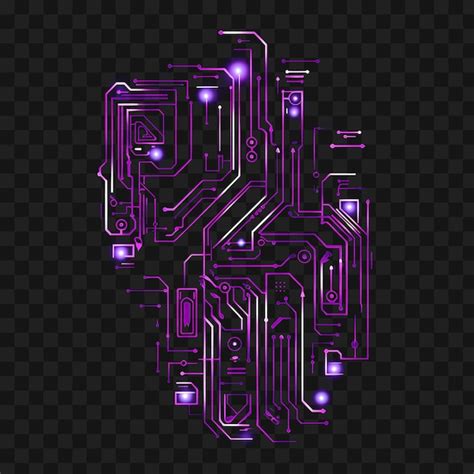Premium Psd Psd Of Cybernetic Cyberpunk Luminous Neon Lines Robotic