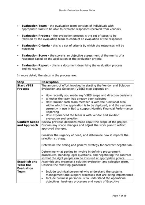 Tender Evaluation Process Notes Pdf Business Business And Finance