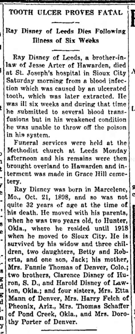 Ray Disney Obituary ™