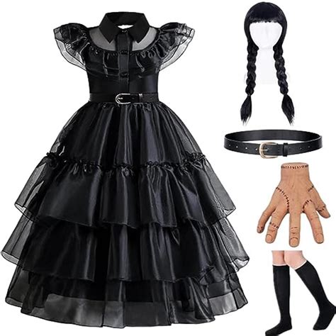 Tondswi Wednesday Addams Costumes Princess Dress For Girls Wednesday