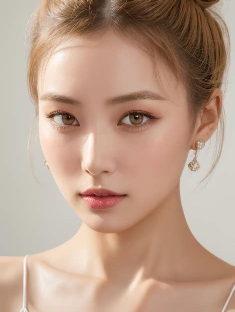 Premium Ai Image Woman Beauty Face Model Hair Makeup Fashion Skin