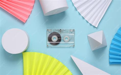 Premium Photo Retro Audio Cassette On Abstract Background With