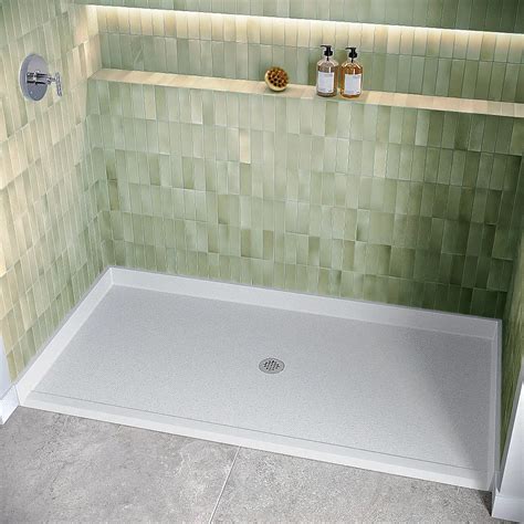 72x36 Glossy White Acrylic Alcove Shower Base Ada Compliant