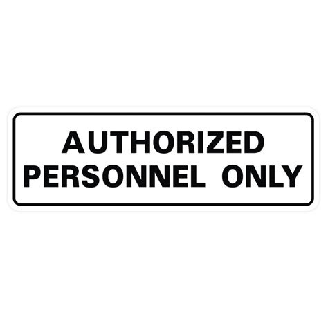 Authorized Personnel Only Sign Printable