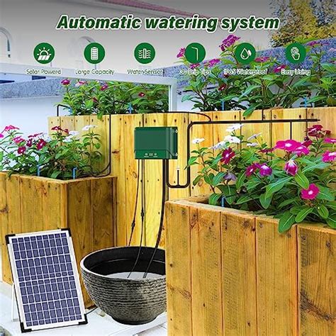 AnseTo Solar Bewässerungssystem für Garten Bewässerung Automatische Bewässerungscomputer für