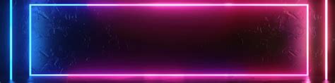 Premium Photo Rectangle Frame With Moving Blue And Pink Neon Black