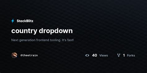 Country Dropdown Stackblitz