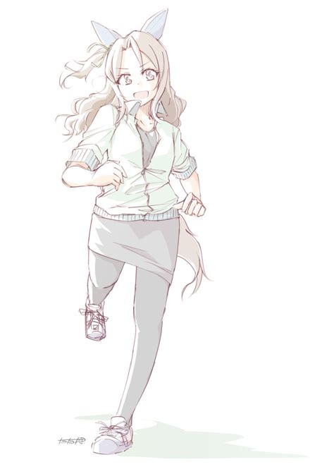 Safebooru 1girl Black Pantyhose Black Skirt Brown Eyes Brown Hair