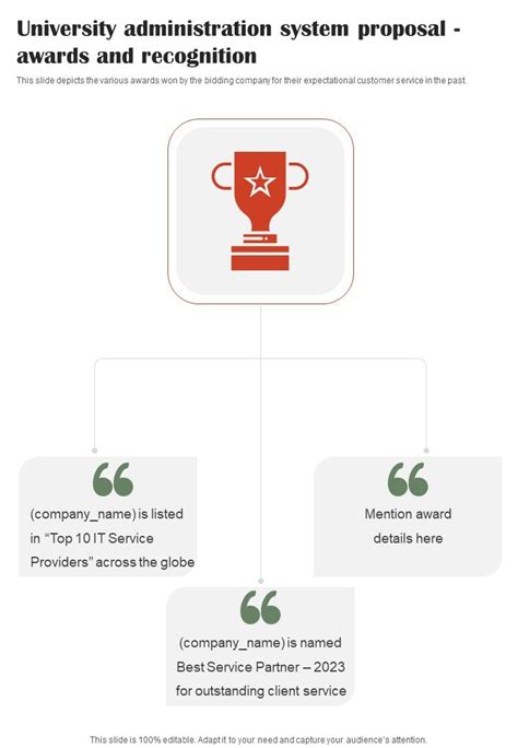 University Administration System Proposal Awards And Recognition One