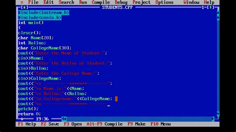 How To Print Student Details In Turbo C Write A Program To Store