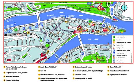 Passau Tourist Map Passau Germany • Mappery