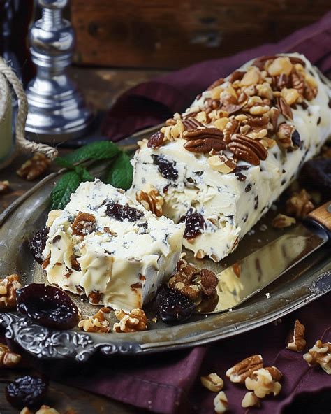 Blue Cheese Nut Log With Port Poached Prunes Just So Savory