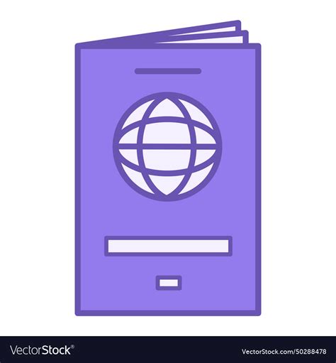 Colored Passport Icon Foreign Royalty Free Vector Image