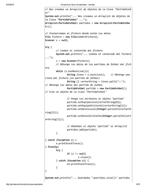 Array List En Java Con Ejemplos Jarroba PDF