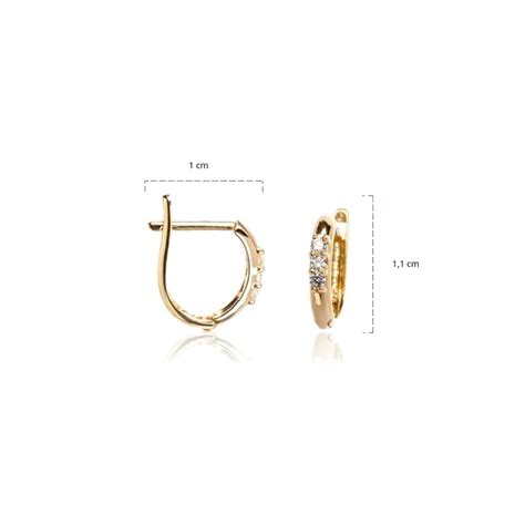 Boucles D Oreilles Exception Or Jaune Et Zirconium Mes Bijoux Fr