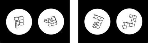 Two Pairs Of Drawings Used By Shepard And Metzler 1971 On The Left