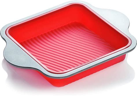 Baocuan Silicone Square Cake Pan Non Stick Easy Release