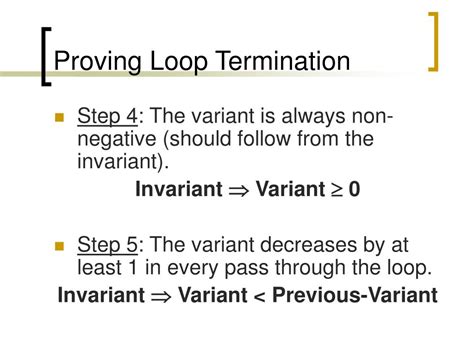 ppt loop variant and invariant powerpoint presentation free download