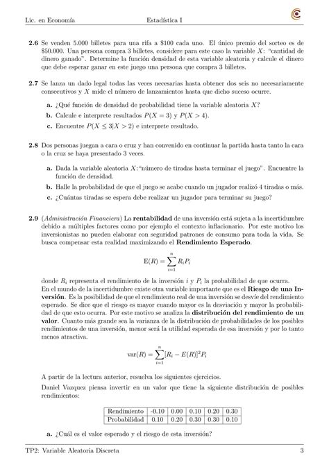 SOLUTION Estadística ejercicios resueltos de variable aleatoria