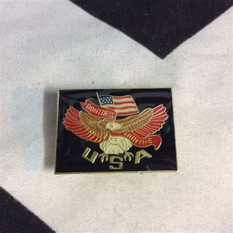 Usa Eagle And Flag Pin Boardwalk Vintage