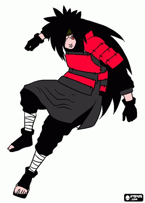 MADARA UCHIJA Para Colorear MADARA UCHIJA Para Imprimir
