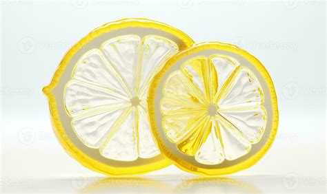 Lemon Slice With A Glassmorphism Effect Created By Ai 31183724 Stock
