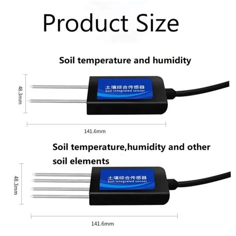 Rs Ma Soil Temperature Humidity Moisture Salinity Conductivity Ec Ph Npk Sensor Buy Npk