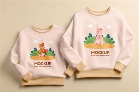 Siblings Clothes Mockup Design Premium Ai Generated Psd