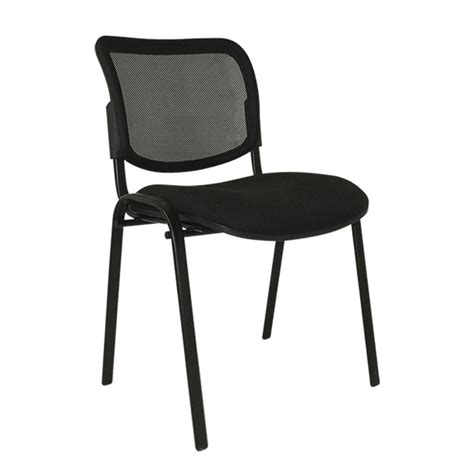 Silla De Visita Albar M 120 Respaldo En Malla Y Asiento Tapizado