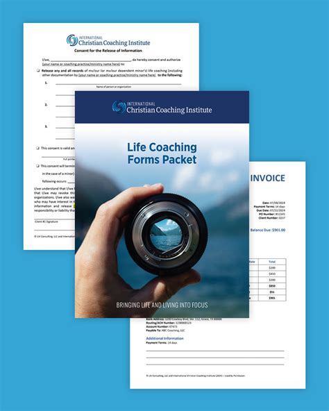 Life Coaching Forms Packet International Christian Coaching Institute
