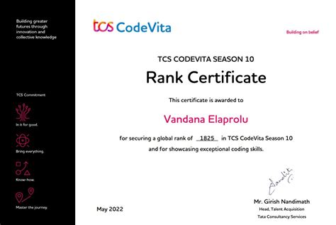 Vandana Elaprolu On Linkedin Tcs Codevita Learning Experience