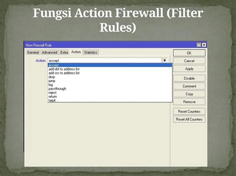 Fungsi Action Pada Firewall Pptx
