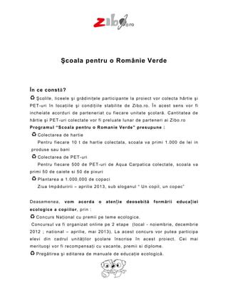 Scoala Pentru O Romanie Verde PDF