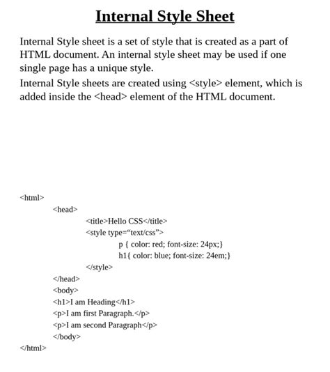 5 Internal Style Sheet Pdf