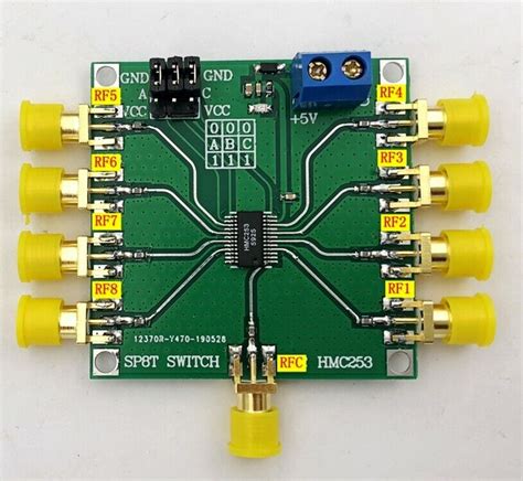 Hmc253 Dc 2 5 Ghz Rf Single Pole Six Throw Switch Non Reflective Sp8t Switch Ebay