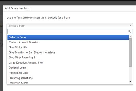 Givewp Form Shortcode Givewp