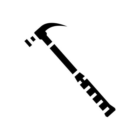 Claw Hammer Tool Glyph Icon Vector Illustration 10384530 Vector Art At