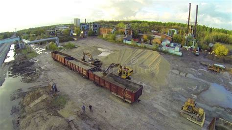 Two Workers Supervising Excavator Unloading Cargo Stock Video Video Of People City 321680793