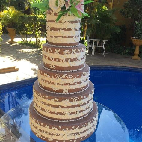 Bolo Naked Cake Arabescos Shopee Brasil