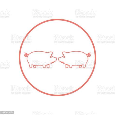 간단한 돼지 로고 디자인 돼지 농장 레스토랑 비즈니스 돼지 고기 센터 벡터 고기에 대한 스톡 벡터 아트 및 기타 이미지 고기 귀여운 농업 Istock