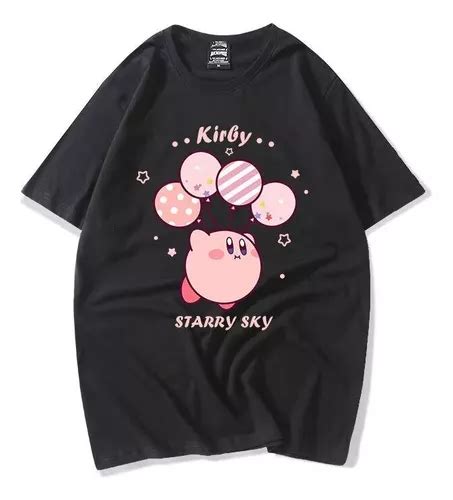 Camiseta De Algodão Fofa Com Impressão Digital Kirby Balloon
