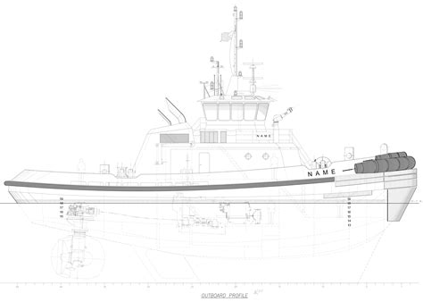 Tugboat Design Drawing