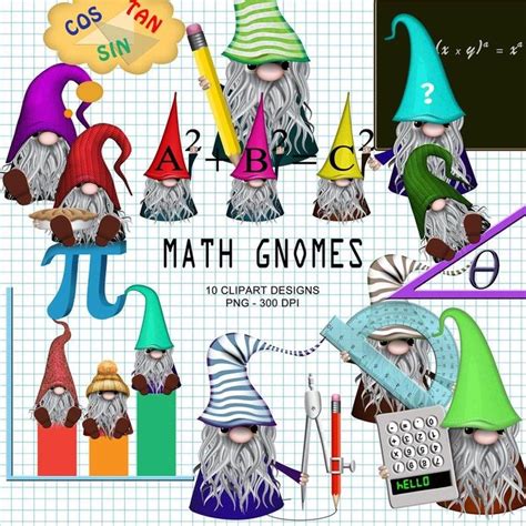 Math Gnomes Clipart Collection Etsy Australia Math Gnomes Clip Art