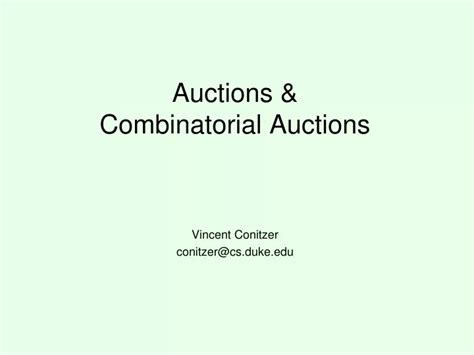 ppt auctions and combinatorial auctions powerpoint presentation id