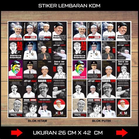 Stiker Kdm Bapak Aing 1 Lembar Isi 20 Sticker Kang Kang Mulyadi