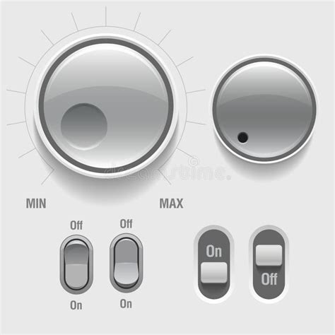 Dark Web Ui Elements Buttons Switches Bars Stock Vector